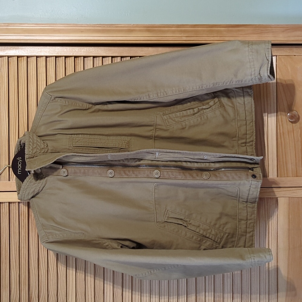 Aeo Mens Sherpa Lined Heavy Tan Military Field Jacket… - Gem